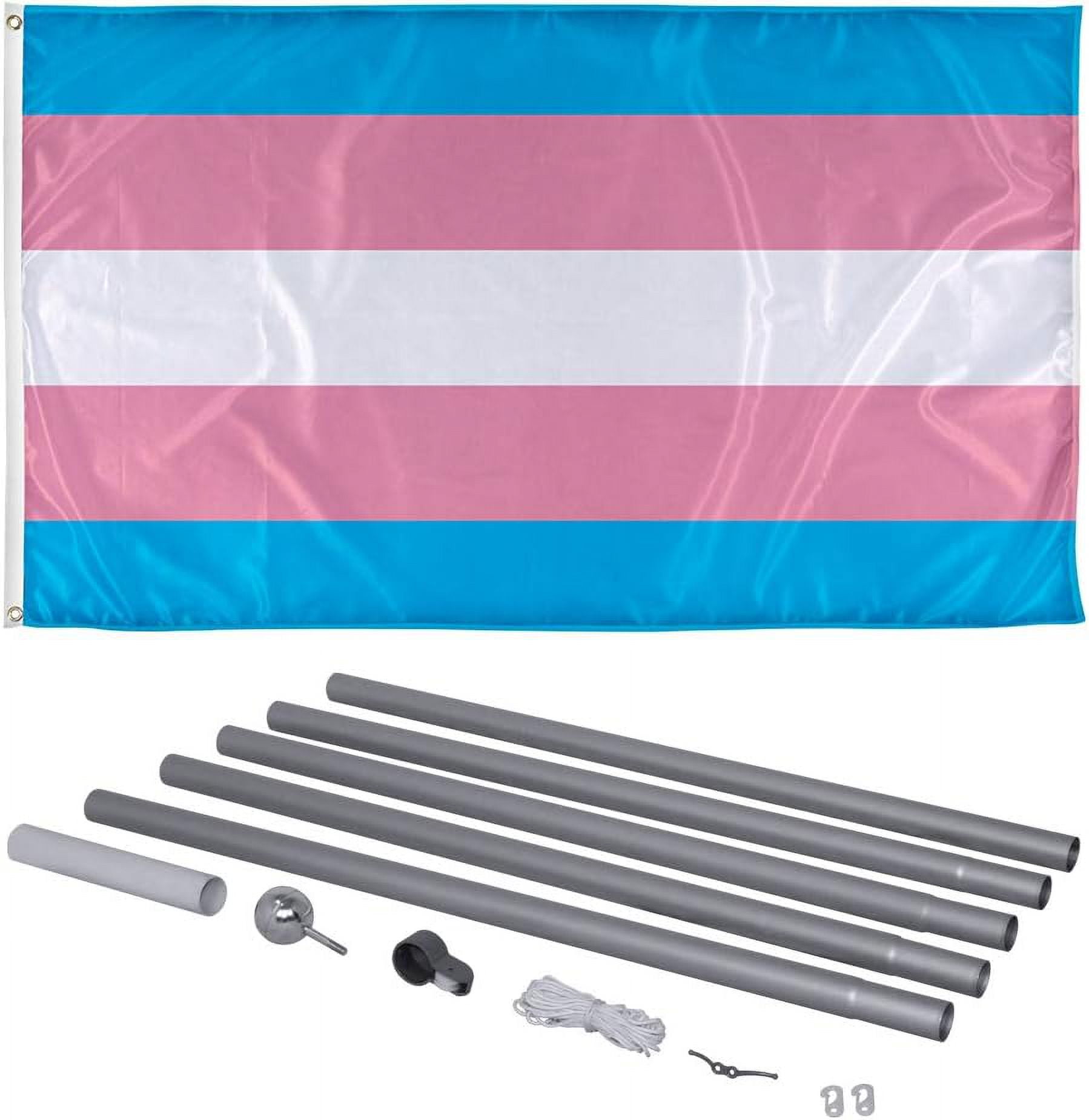 3ft x 5ft Transgender Pride Flag – Indoor/Outdoor Pride Flag with 20ft ...