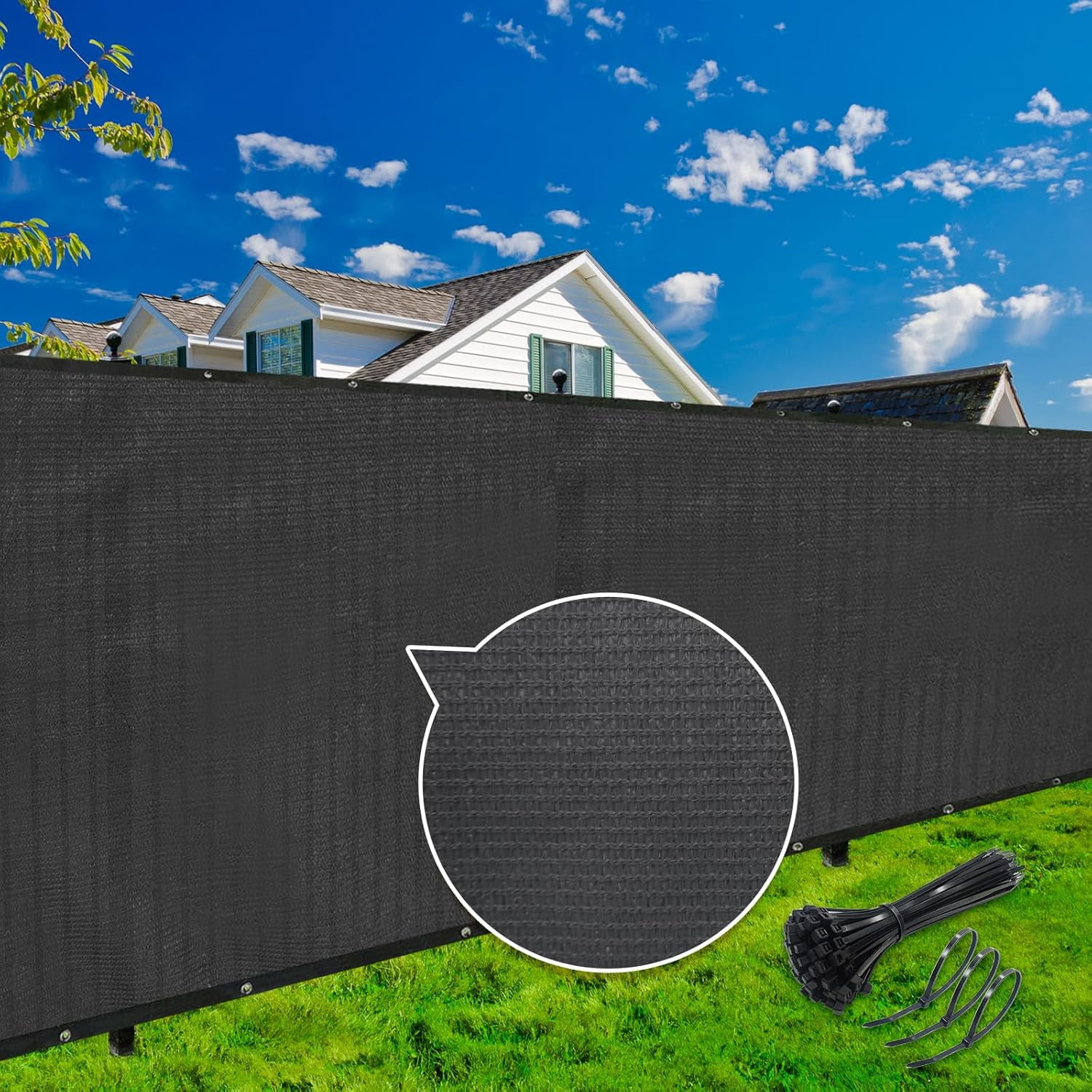 **3ft x69ft privacy screen fence, 90% blockage heavy duty 175 gsm ...