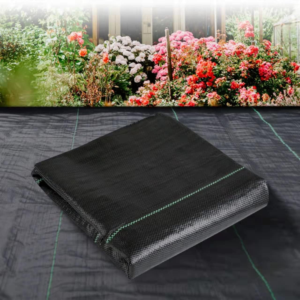 3ftx50ft Weed Barrier Landscape Fabric Heavy Duty，Weed Block Gardening ...