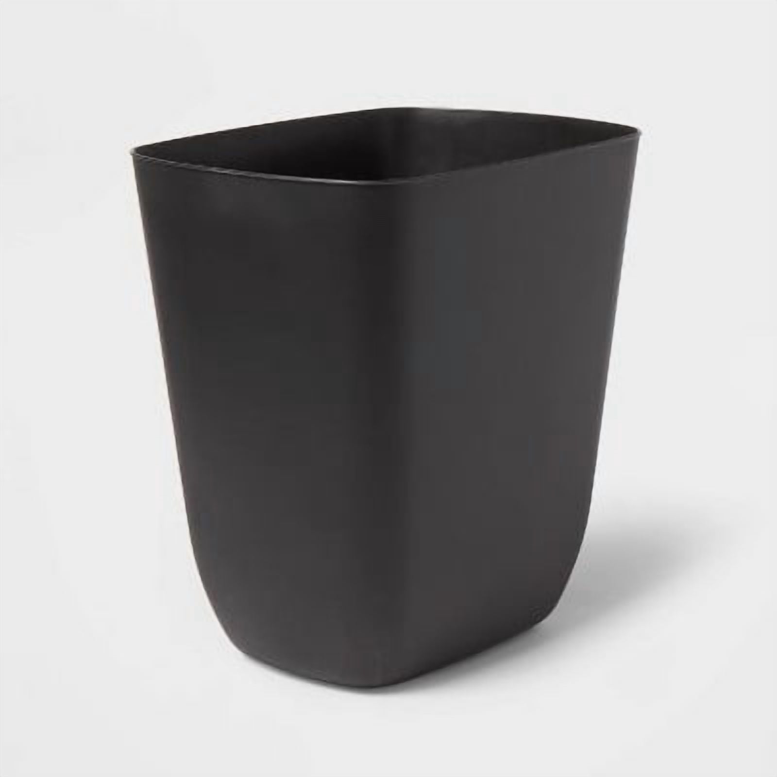 3gal Open Vanity Waste Basket Black - Brightroom: Compact Matte Plastic ...