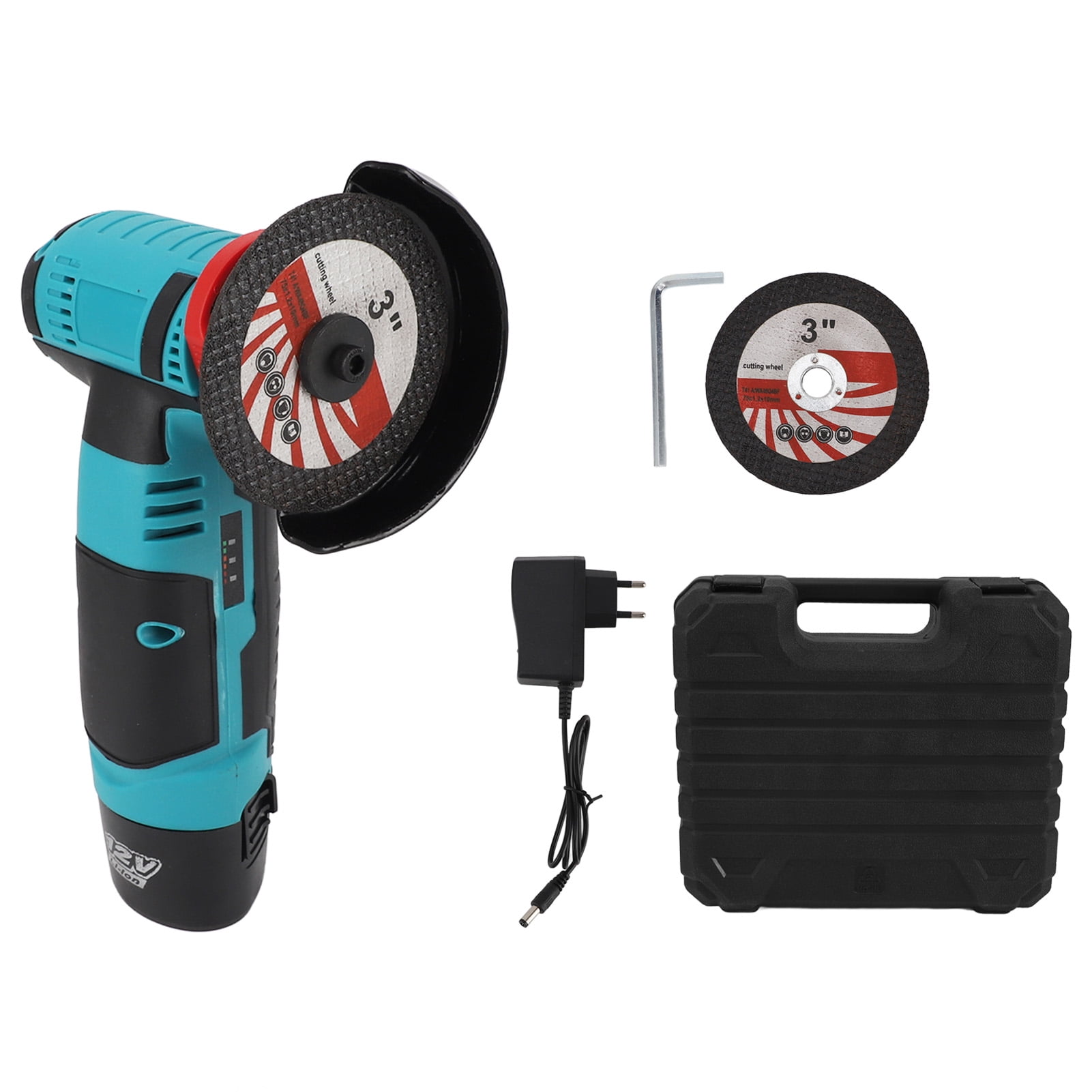 3in Angle Grinder Cordless Electric Grinding Tool 12V Handheld 1500mAh ...