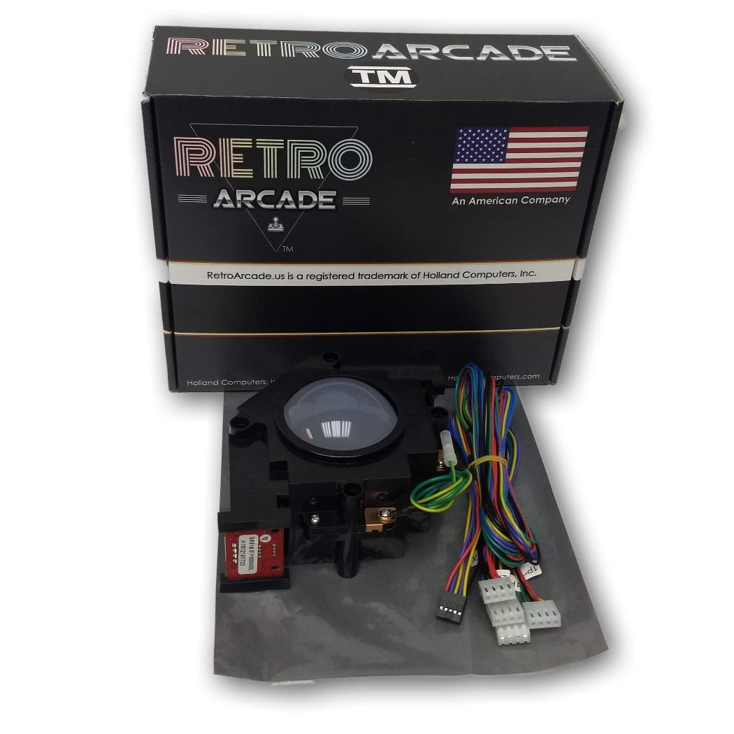 3in Arcade Trackball with Interface Harness for JAMMA 138-in1, 276-in1 ...