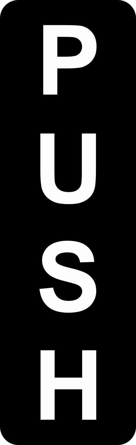 3in x 10in Vertical Push Sticker Vinyl Business Sign Decal Door ...