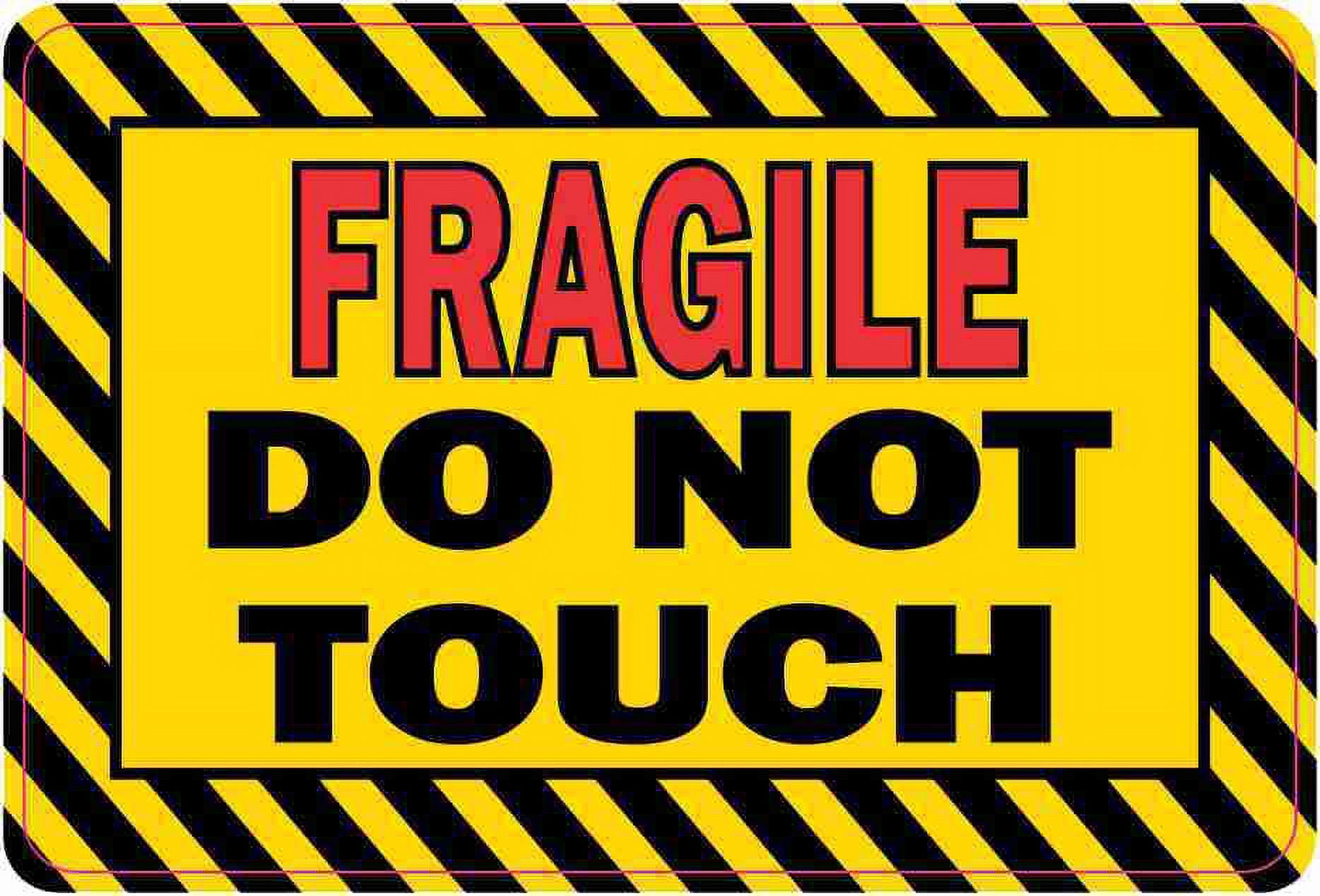 3in x 2in Fragile Do Not Touch Magnet Vinyl Magnetic Caution Sign ...