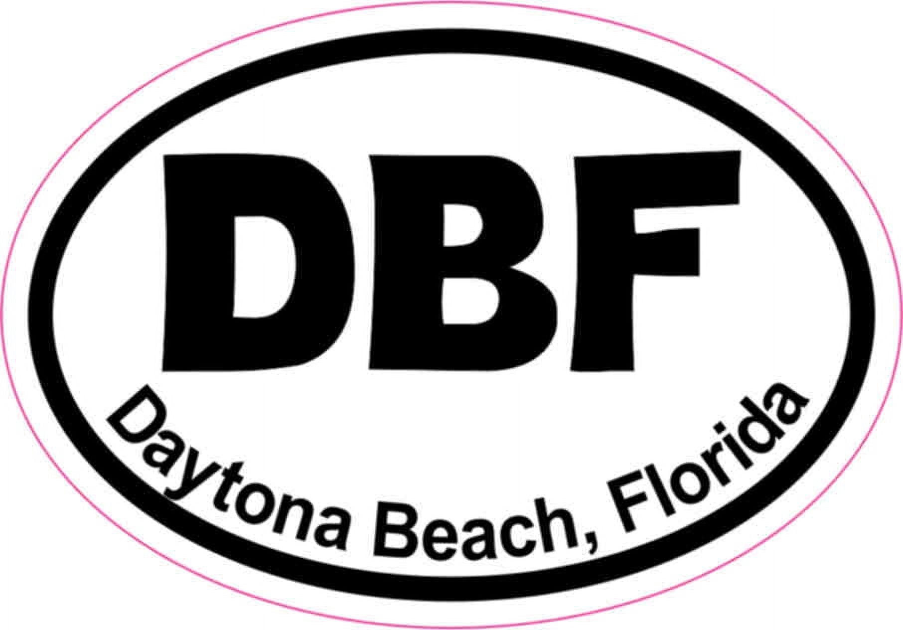 3in x 2in Oval DBF Daytona Beach Sticker - Walmart.com