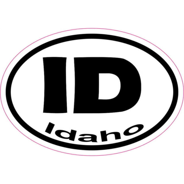 3in x 2in Oval ID Idaho Sticker Vinyl Car Window State Bumper Stickers ...