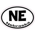 3in x 2in Oval NE Nebraska Sticker Vinyl Car Window State Bumper ...