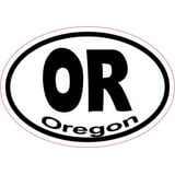 3in x 2in Oval OR Oregon Sticker Vinyl Car Window State Bumper Stickers ...