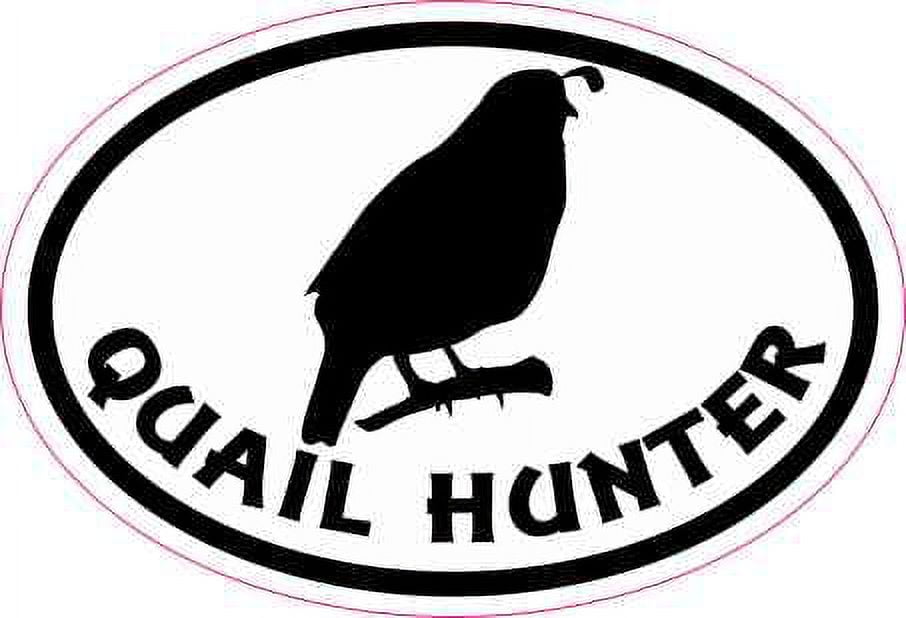 3in x 2in Oval Quail Hunter Sticker Vinyl Hunting Decal Vehicle ...