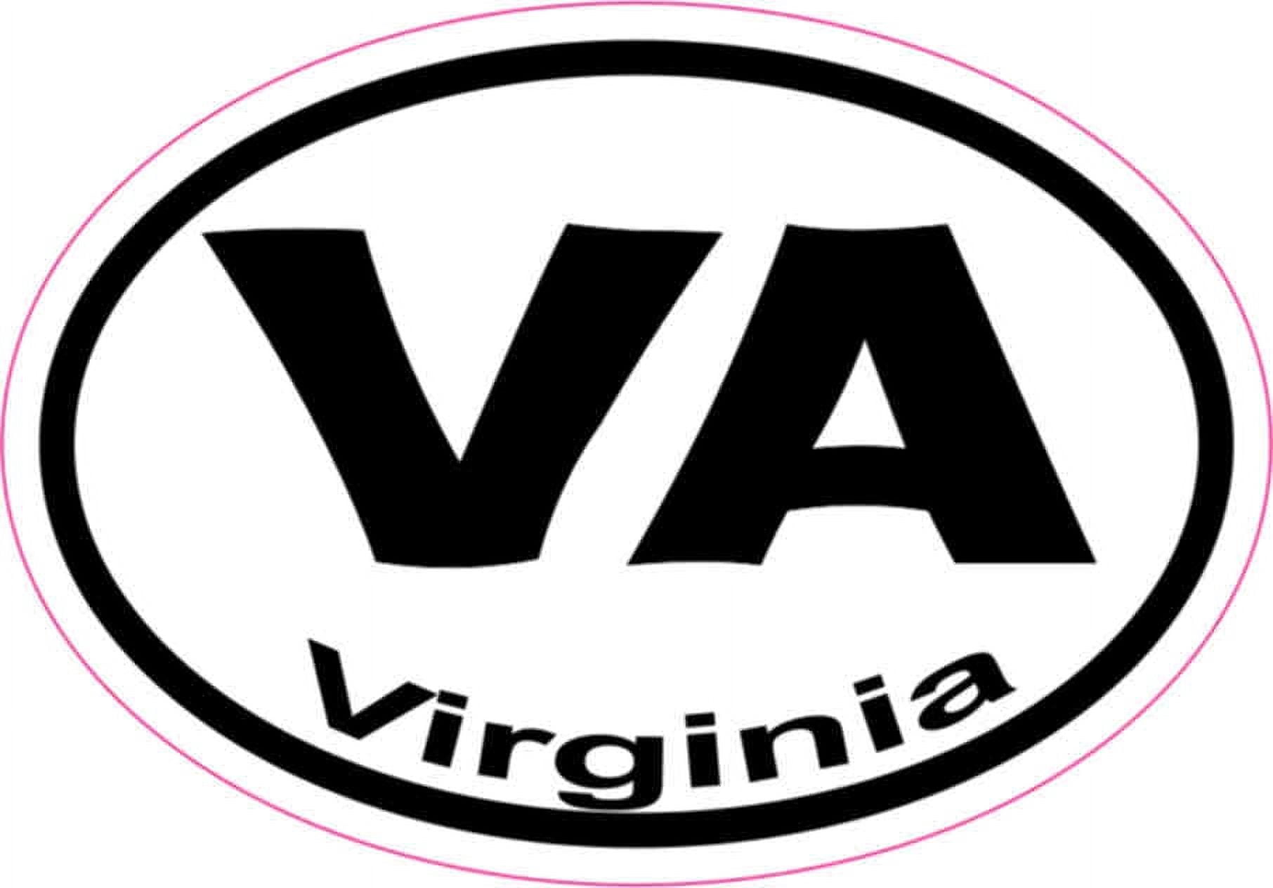 3in x 2in Oval VA Virginia Sticker Vinyl Car Window State Bumper ...