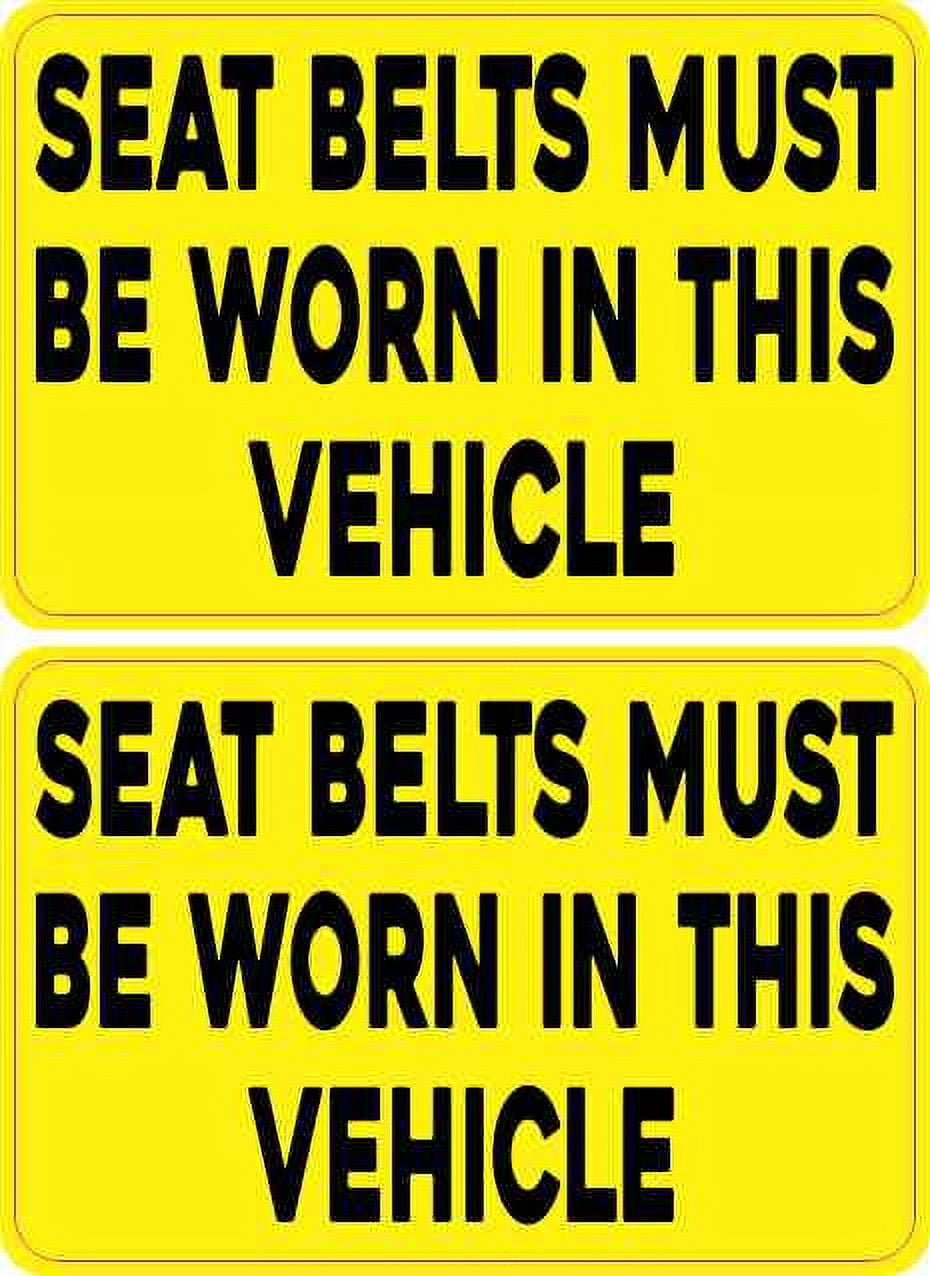 3in x 2in Seat Belts Must Be Worn Stickers - Walmart.com