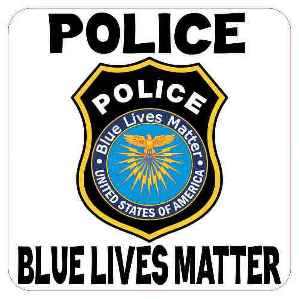 3in x 3in Police Blue Lives Matter Badge Sticker Police Support ...
