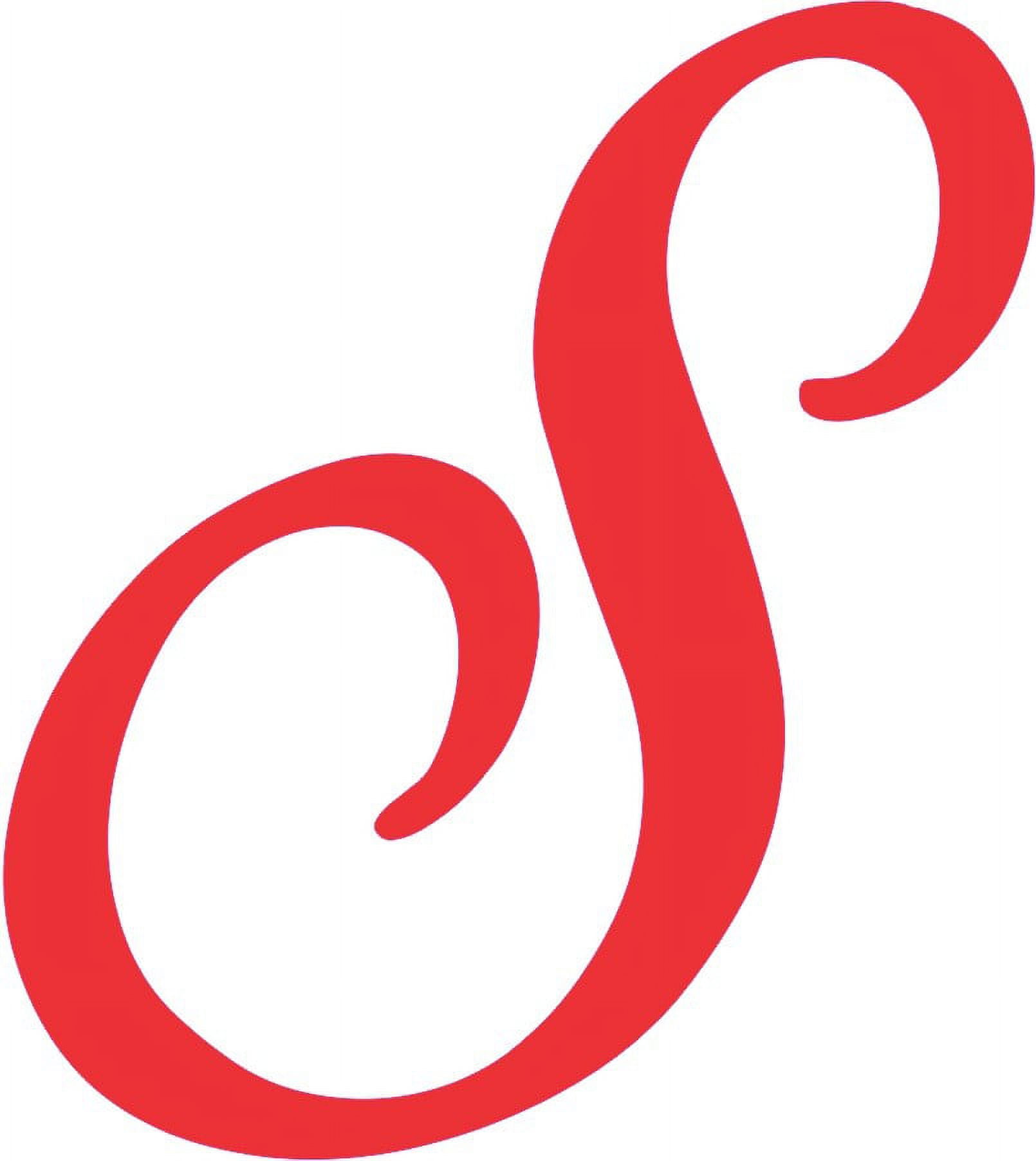 3in x 3in Red Cursive S Monogram Sticker Vinyl Truck Window Stickers ...