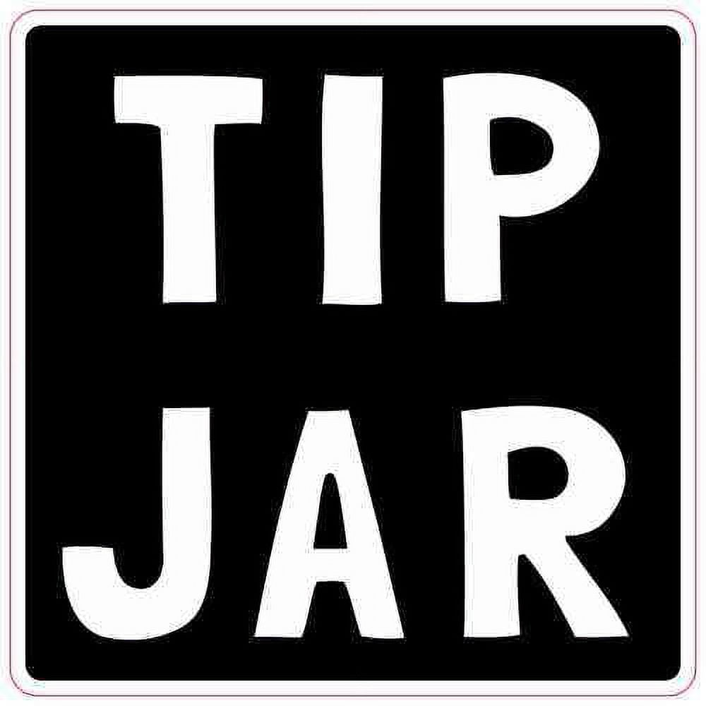 3in x 3in Tip Jar Magnet Vinyl Magnetic Tipping Container Label Magnets ...