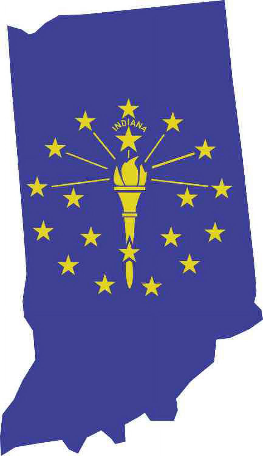 3in x 5in Die Cut Indiana Sticker Car Vinyl Decal Truck Bumper Decals ...