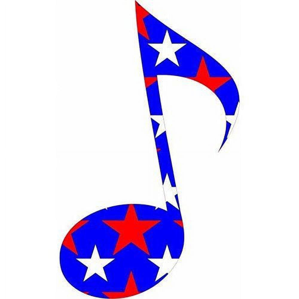 3in x 5in Patriotic Eighth Note Sticker - Walmart.com