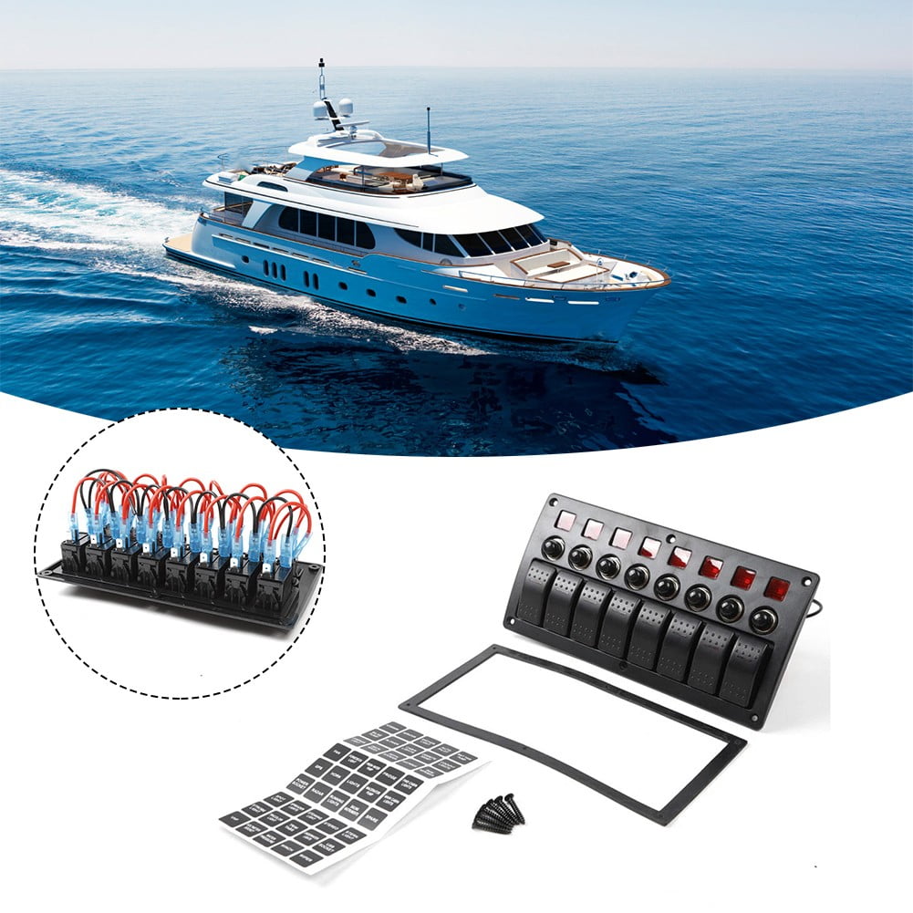 3in1 12V/24V DC Red light Switchboard Fuse Switch Switching Panel For ...