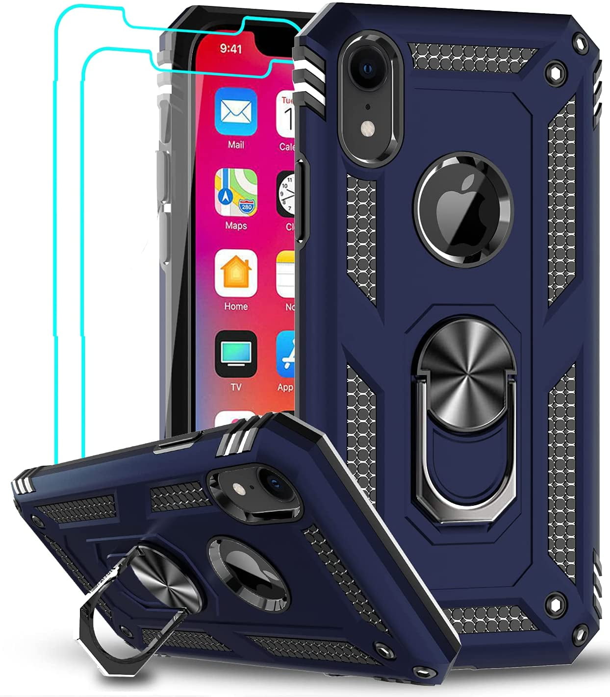 3in1 Case Bundle for Apple iPhone XR Heavy Duty Case with Built-in ...