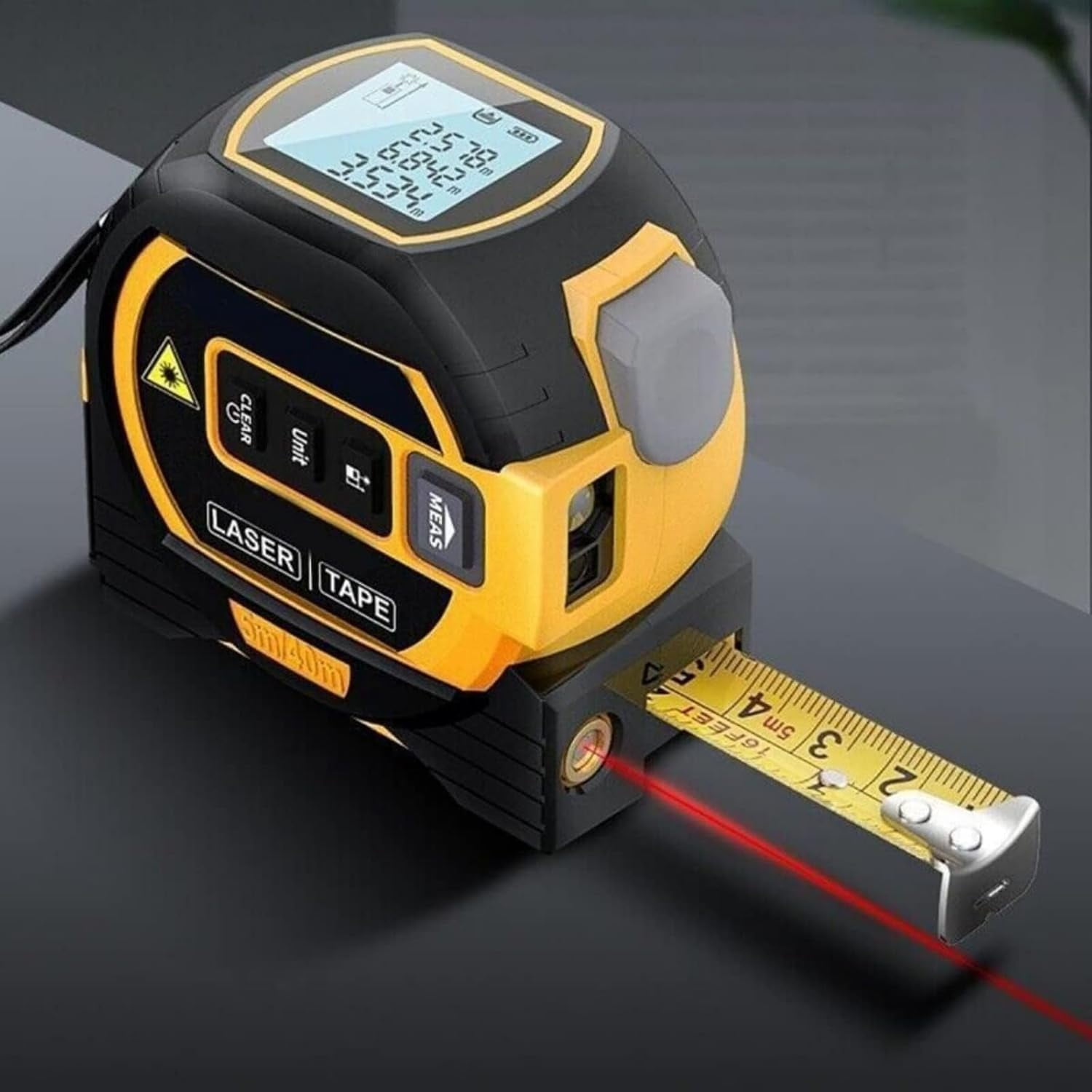 3in1 Digital Laser Measure Tape 40m/131Ft High Precision 5m Tape Ruler ...