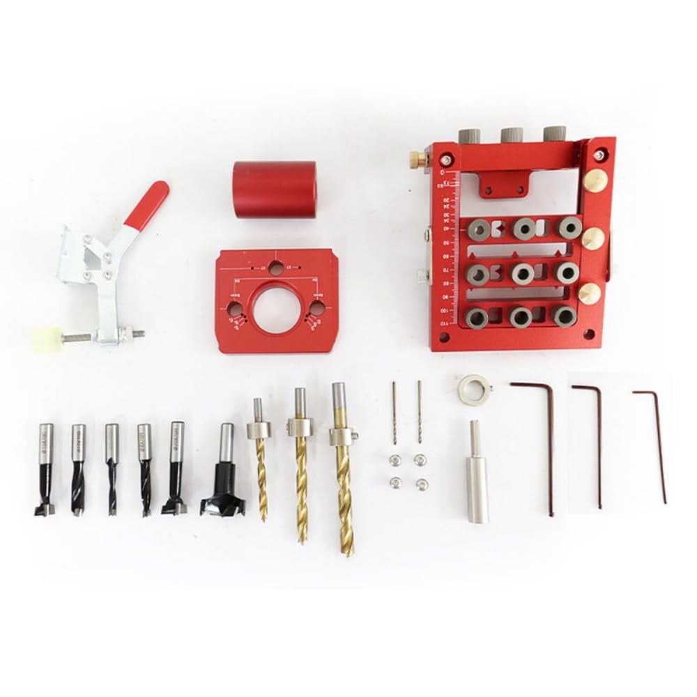 3in1 Hinge Punch Woodworking Kit with Positioning Clamp Drill Hole ...