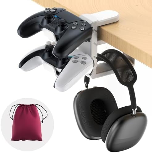 3in1 Rotating Headphone Holder - EURPMASK 3in1 PC Gaming Headset Holder ...