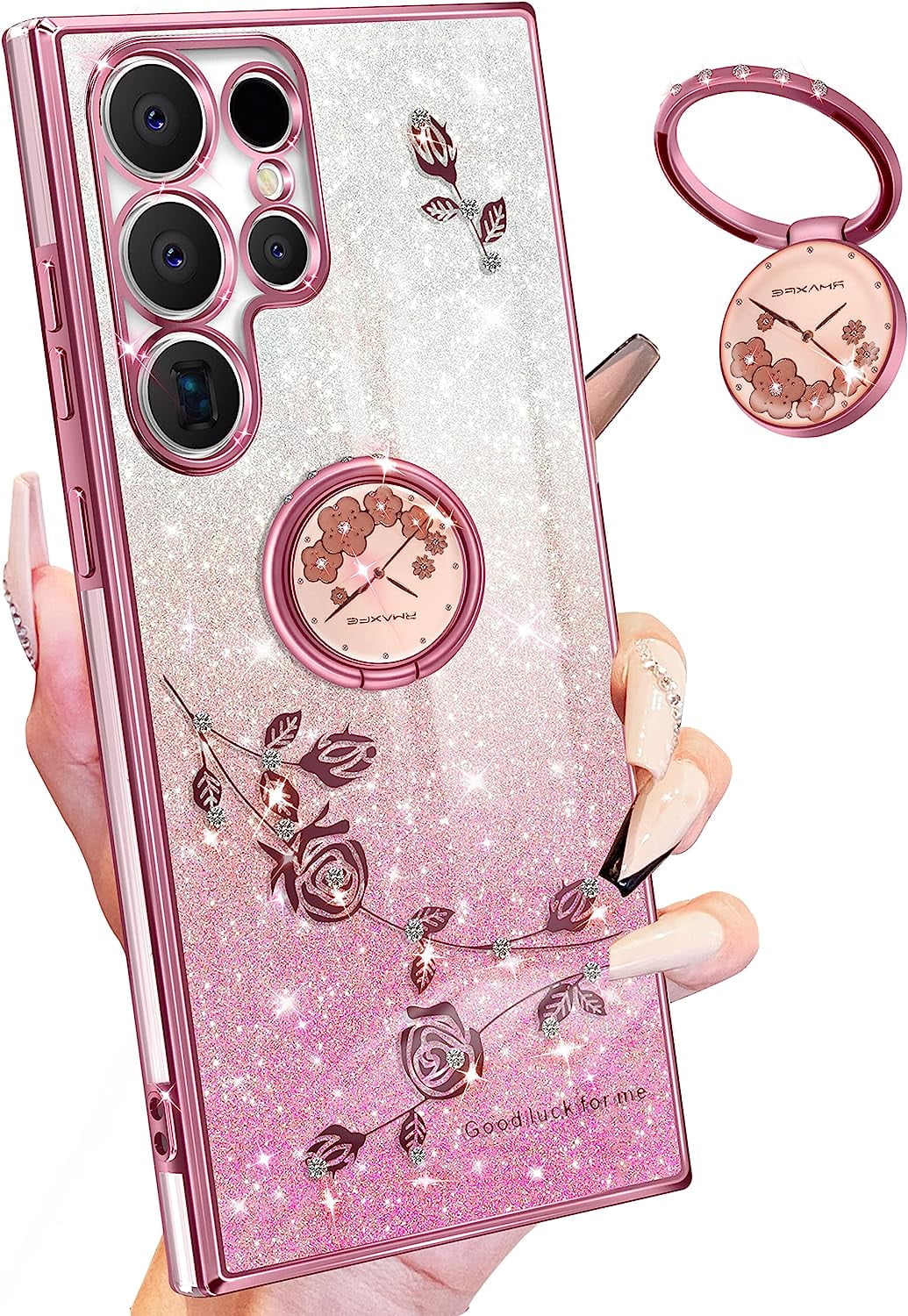 (3in1 for Samsung Galaxy S23 Ultra Case Glitter Sparkly for Women Girls ...