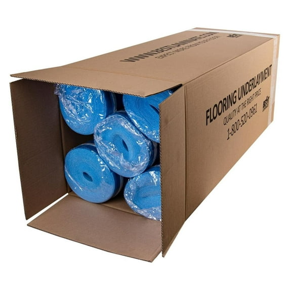 3in1 Vapor Barrier Flooring Underlayment w/Overlap and pre-Attached Tape Strip - Bestlaminate ...