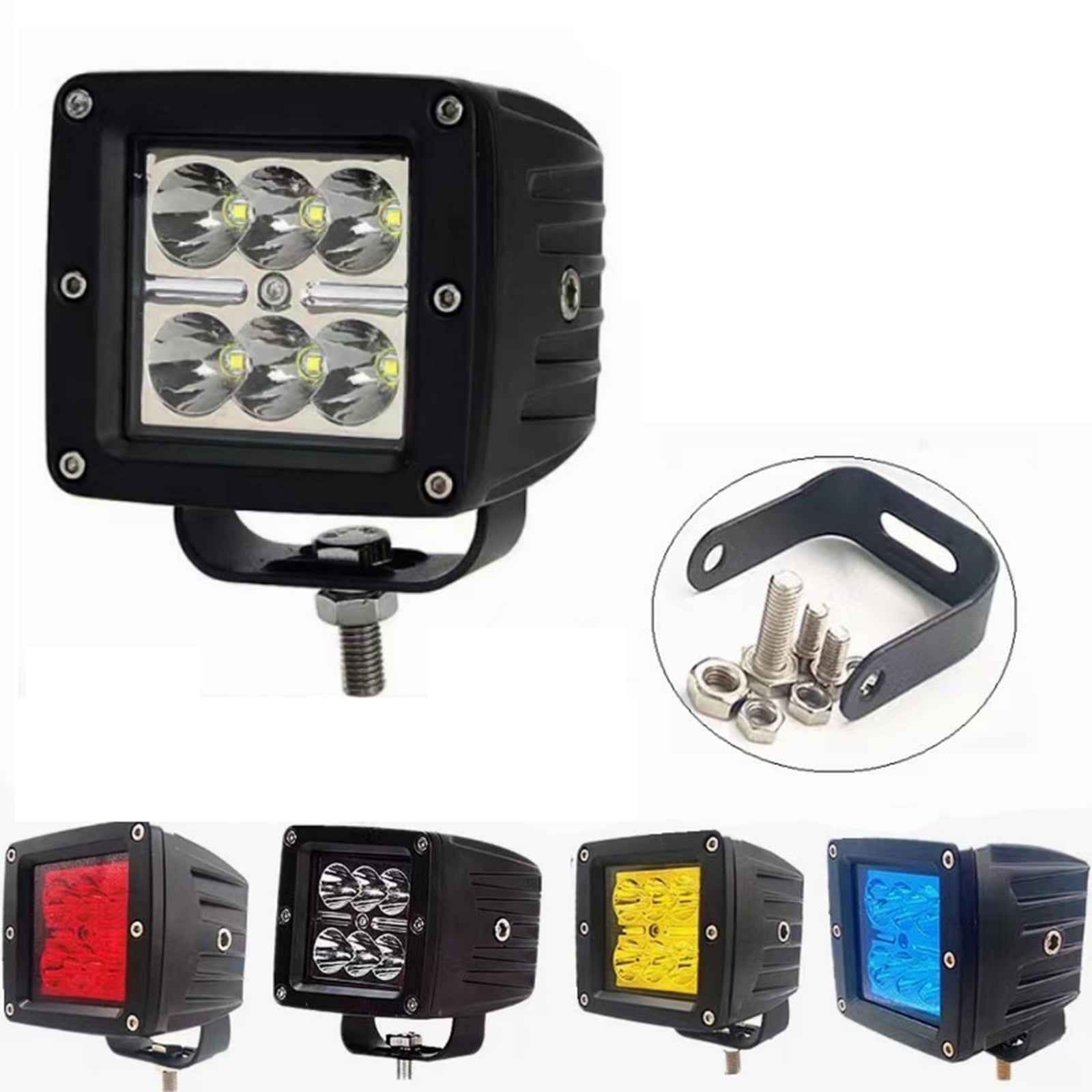 3inch 24W LED Work Light Motorcycle Driving Headlight Square Cube Pod ...