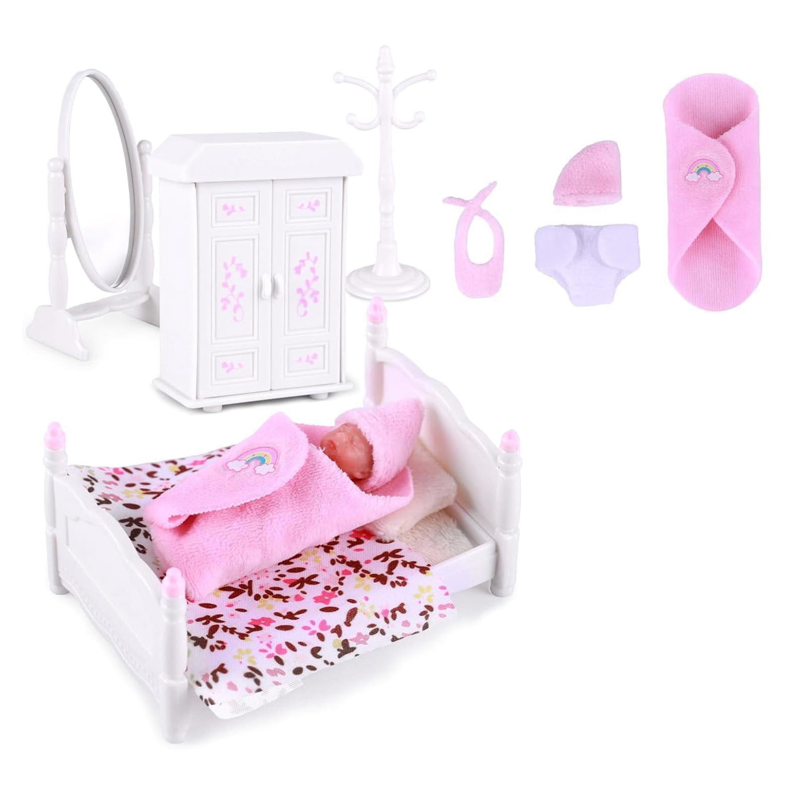 3inch Realistic Miniature Sleeping Reborns Silicone Baby Dolls with ...