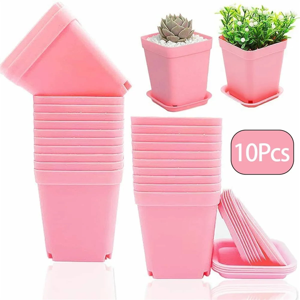 3inch Square Plastic Plant Pots ,Seedling Nursery Transplanting Planter ...