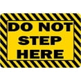 3inx2in Do Not Step Here Sticker Vinyl Caution Sign Decal Safety ...