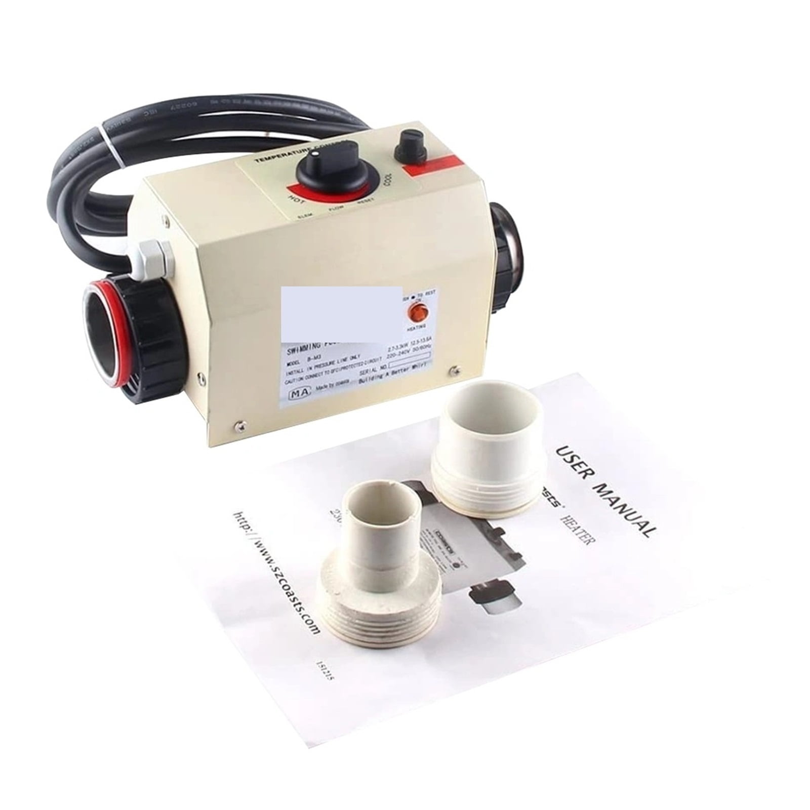 3kw Swimming Pool Thermostat SPA Bath Portable Pool Heater Electric ...