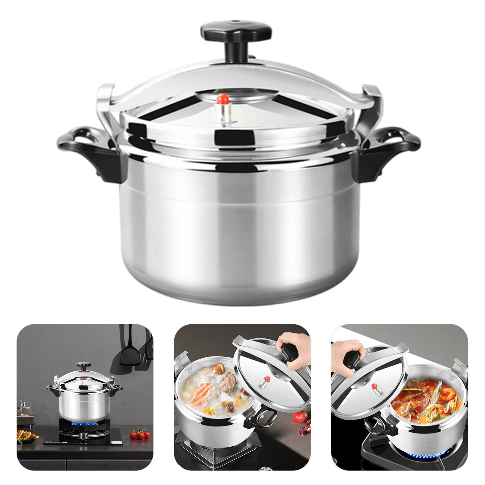 Aluminum Alloy Pressure Cooker 3.17 Qt Family Small Round Pressure ...