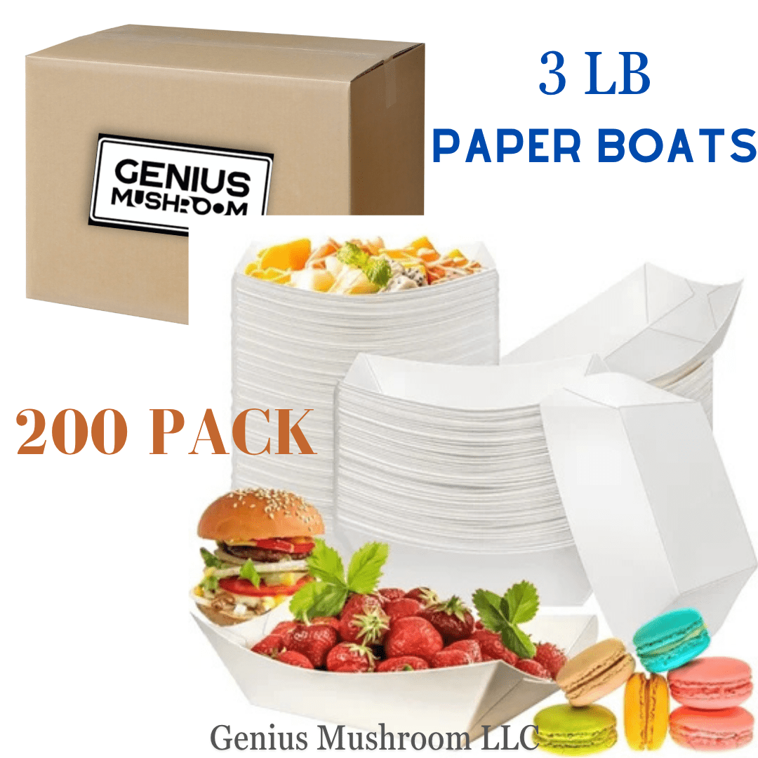 3lb Kraft Paper Food Trays, Waterproof Heavy-Duty Paper Food Boats ...
