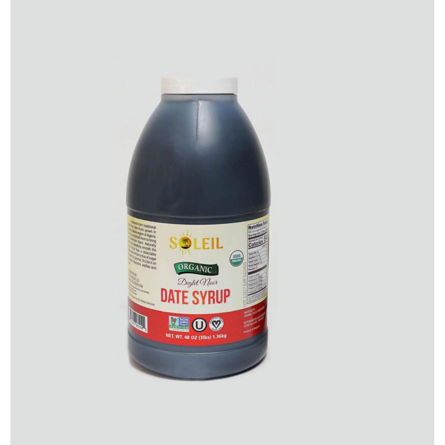 3lb ORGANIC DATE SYRUP | Made with100% Deglet Noor dates | Certified ...