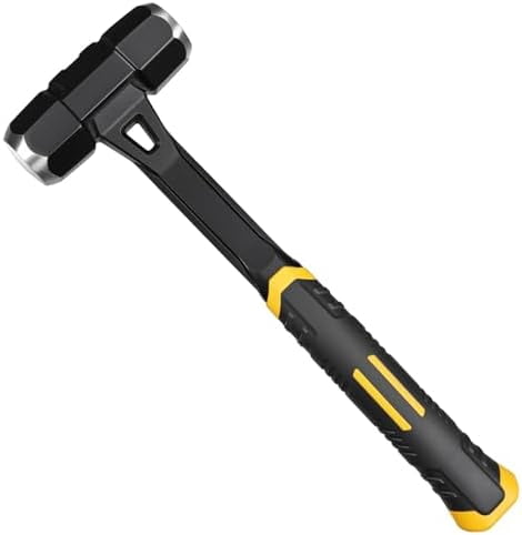 3lb Sledge Hammer - Heavy Duty Drilling Hammer with Forged Steel Head ...