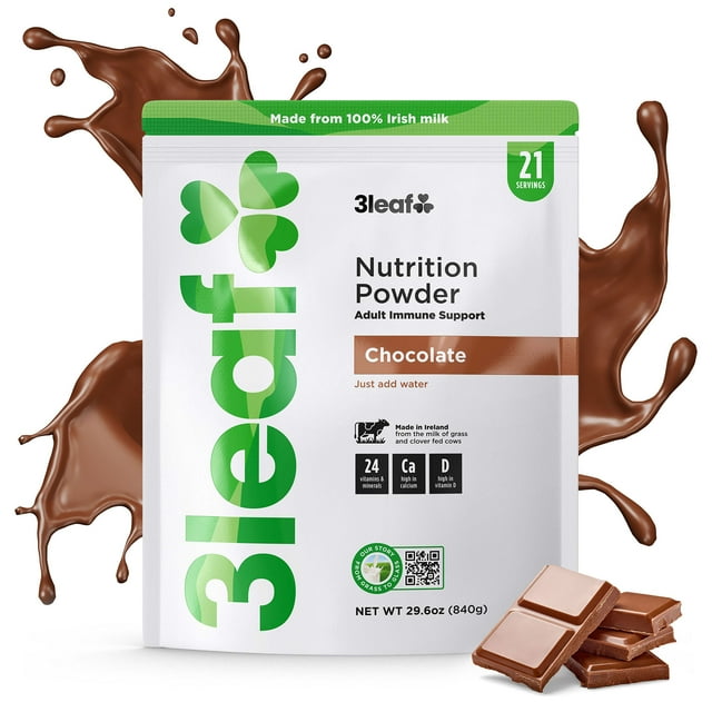 3leaf Nutrition Powder – Chocolate Whole Milk – Powdered Milk for ...