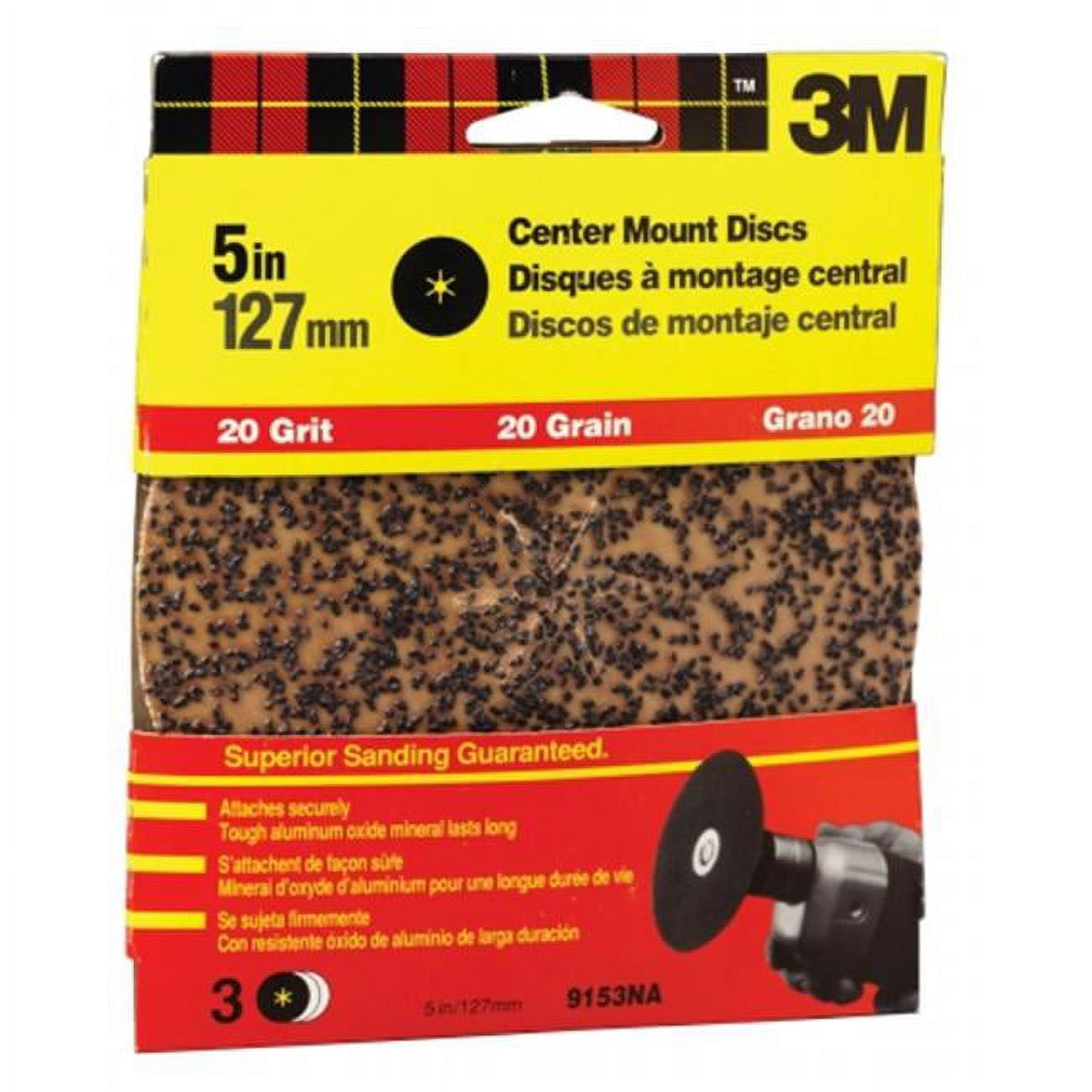 3m 5in. Extra Coarse Center Mount Discs 9153DC-NA - Walmart.com
