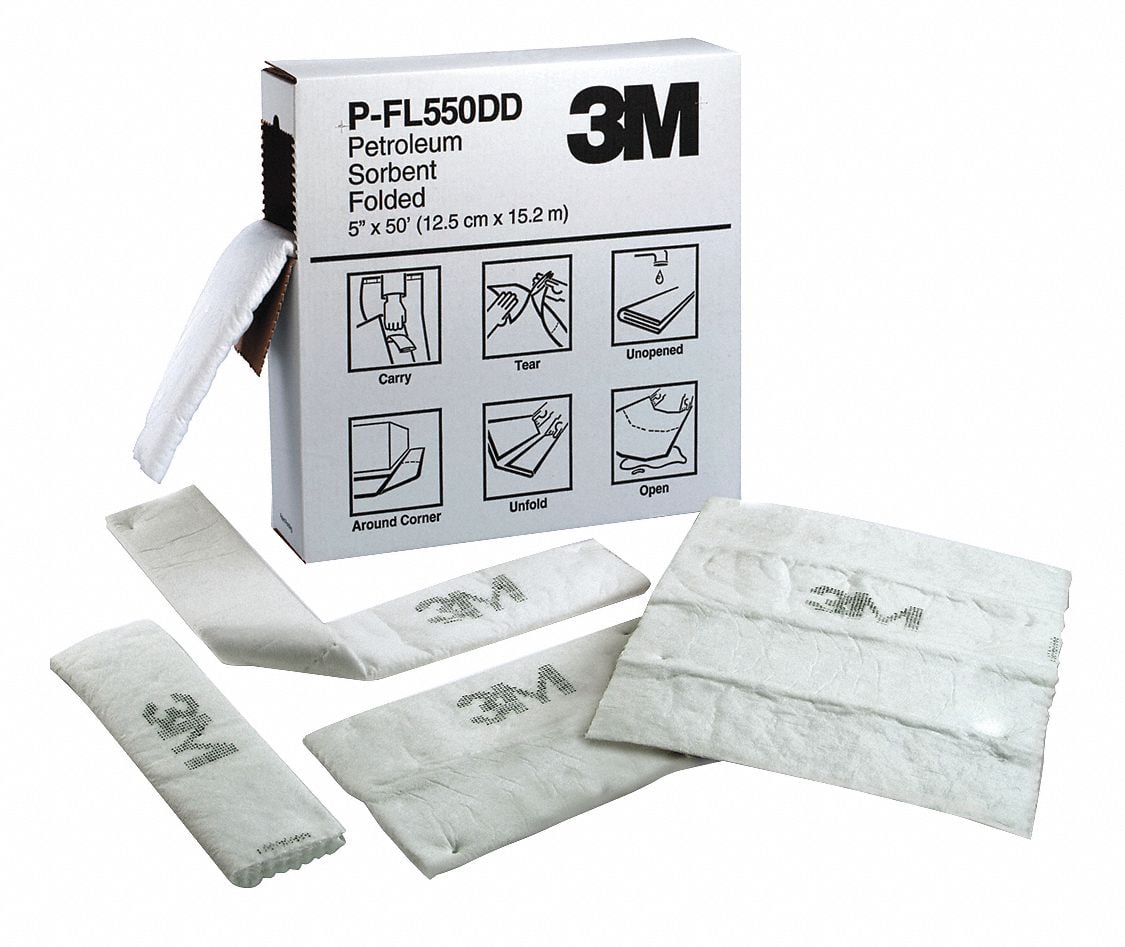 3m Absorbent Roll,Oil-Based Liquids,White 1 - Walmart Business Supplies