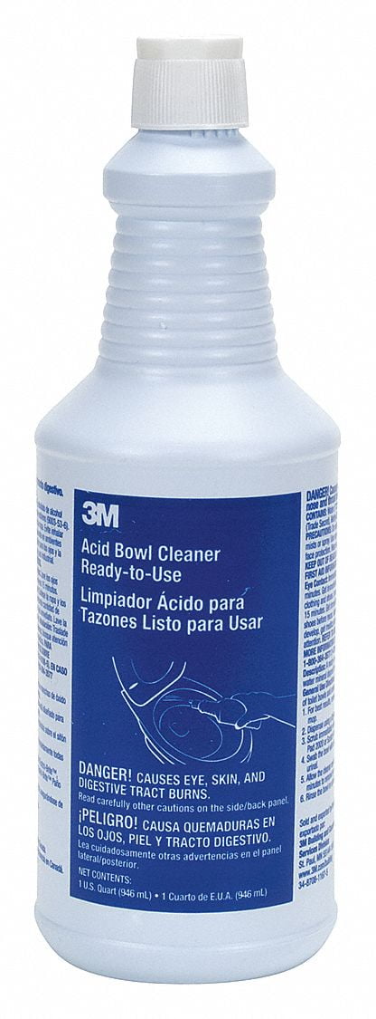 3m Bathroom Cleaner,1 qt,Bottle,Blue,PK12 34762 - Walmart.com
