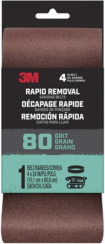 3m Belt4x241pk80 4 X 24 Rapid Removal 80 Grit Power Sanding Belt ...