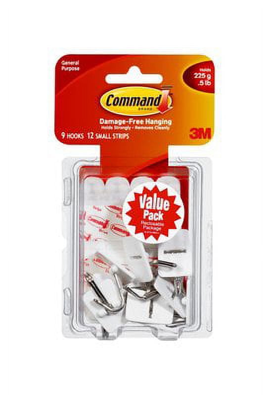 3m Command(tm) Small Wire Hooks 17067-4pkes - Walmart.com