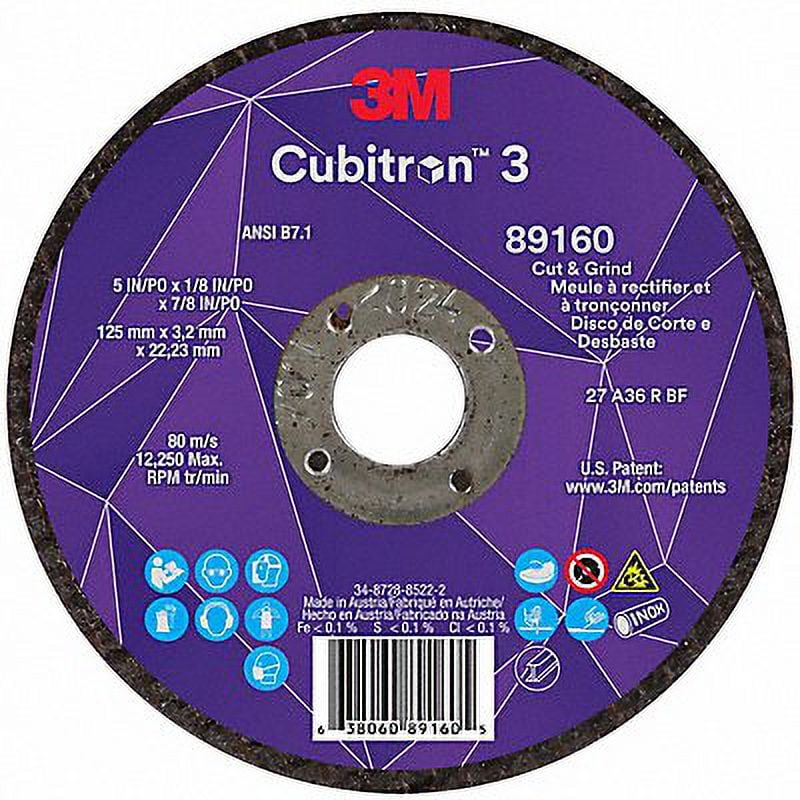 3m Cubitron Depressed Center Grinding Wheel,36 Grit 89160 - Walmart.com