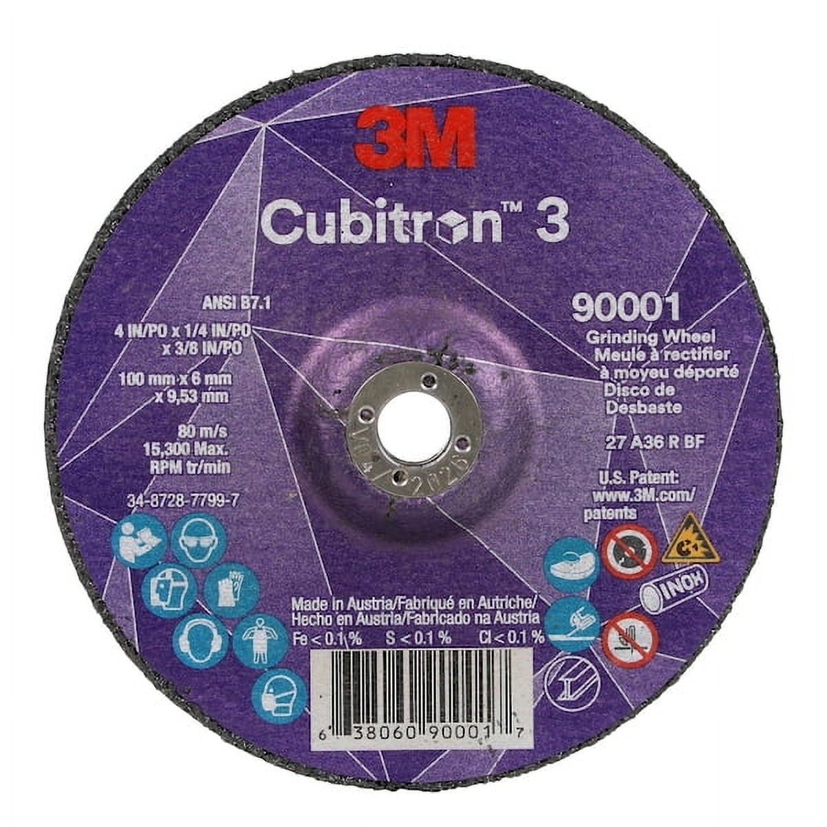 3m Cubitron Depressed Center Grinding Wheel,36 Grit 90001 - Walmart.com