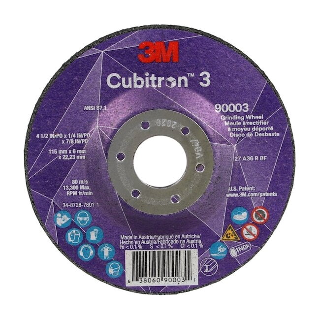 3m Cubitron Depressed Center Grinding Wheel,36 Grit 90003 - Walmart.com
