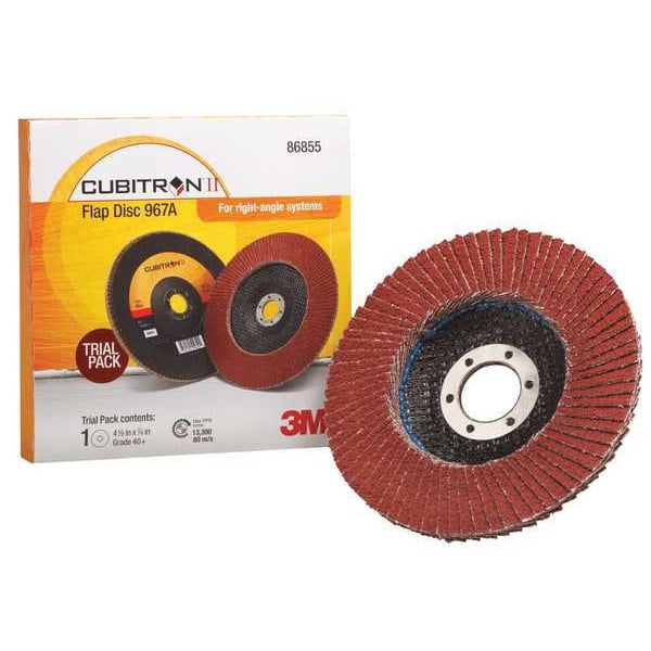 3m Cubitron Flap Disc, 4 1/2 in Dia, 7/8 in Arbor 7100094358 - Walmart.com