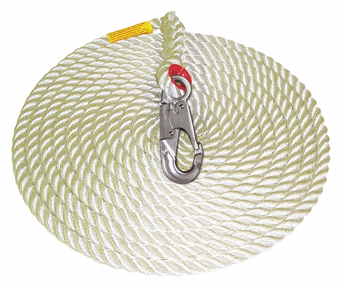 3m Dbi-Sala Vertical Rope Lifeline,Single Snap Hook 1299997 - Walmart.com