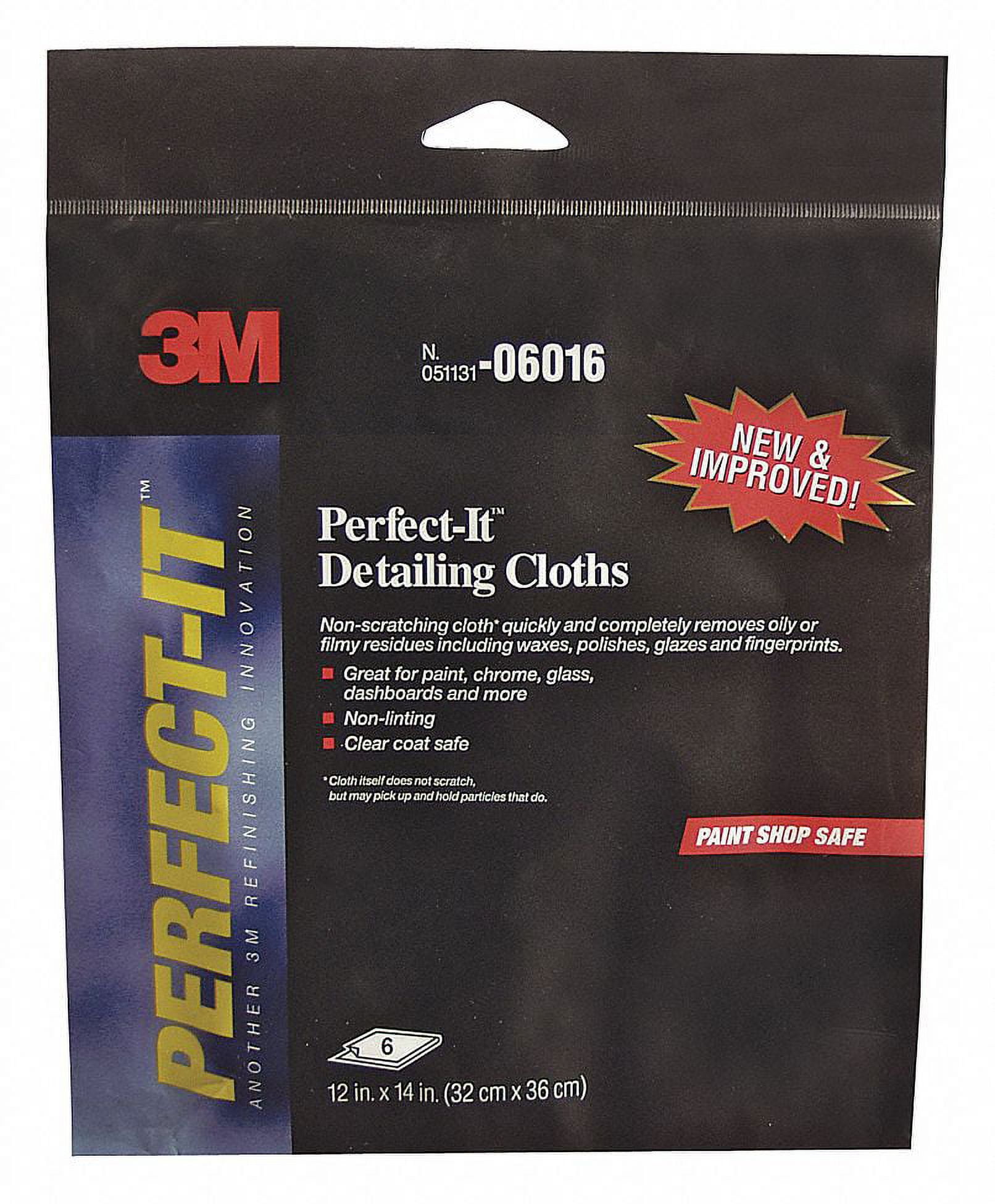 3m Detailing Cloth,Microfiber,14x12 In 6016 - Walmart.com