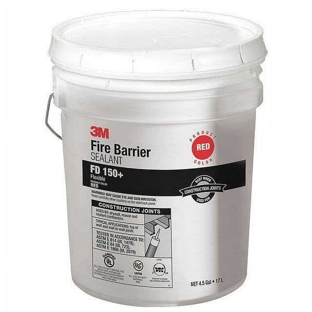 3m Fire Barrier Sealant,Pail,4.5 gal FD150+RED(4.5GAL) - Walmart.com