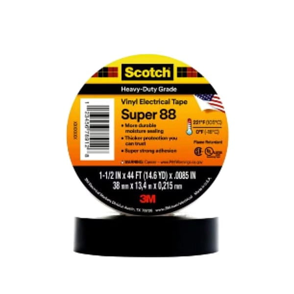 3m Insulating Electrical Tape,8.5 mil,Blk Super 88 - Walmart.com